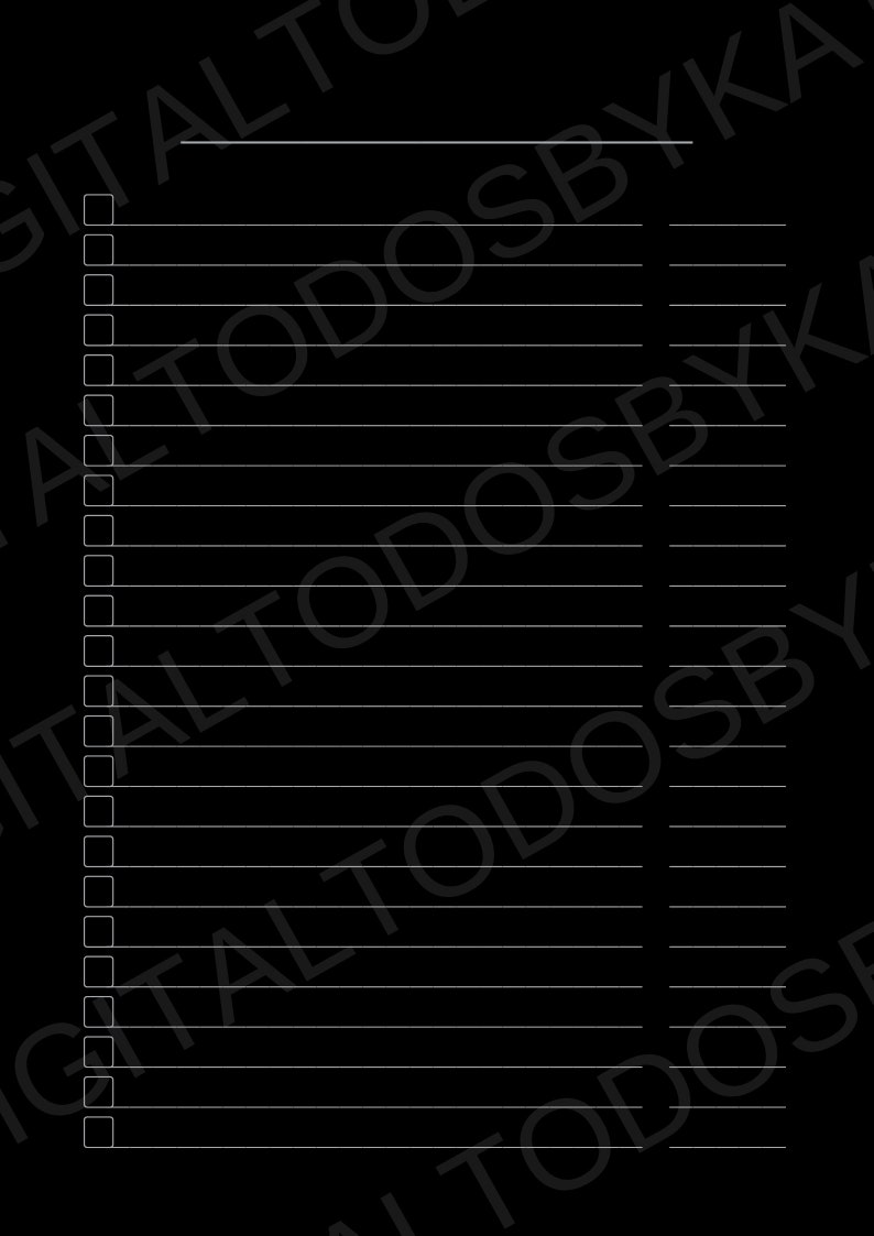 Check List - Minimalistic, White or Black - Etsy