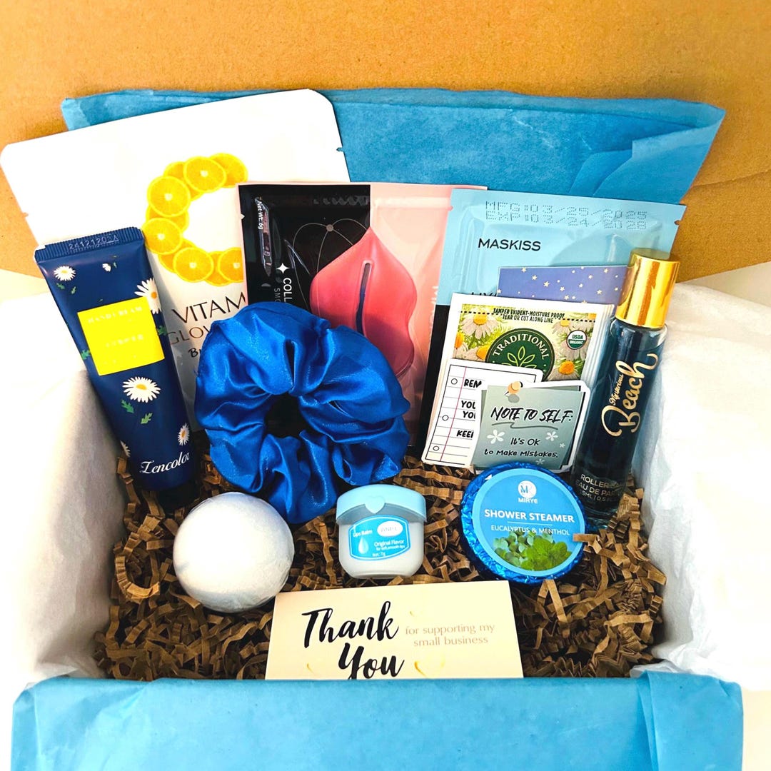 Self Care Box, Stress Relief Spa Kit, Relaxing Wellness Package for Her ...
