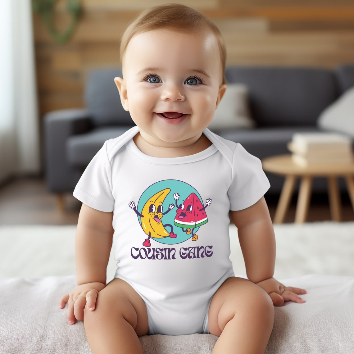 Retro Cousin Gang Bodysuit, Cousin Gang Baby Bodysuit, New Cousin ...