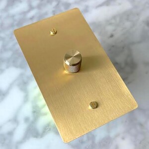 Satin Brass Knurled Metal Dimmer Light Switch 1-gang - Etsy