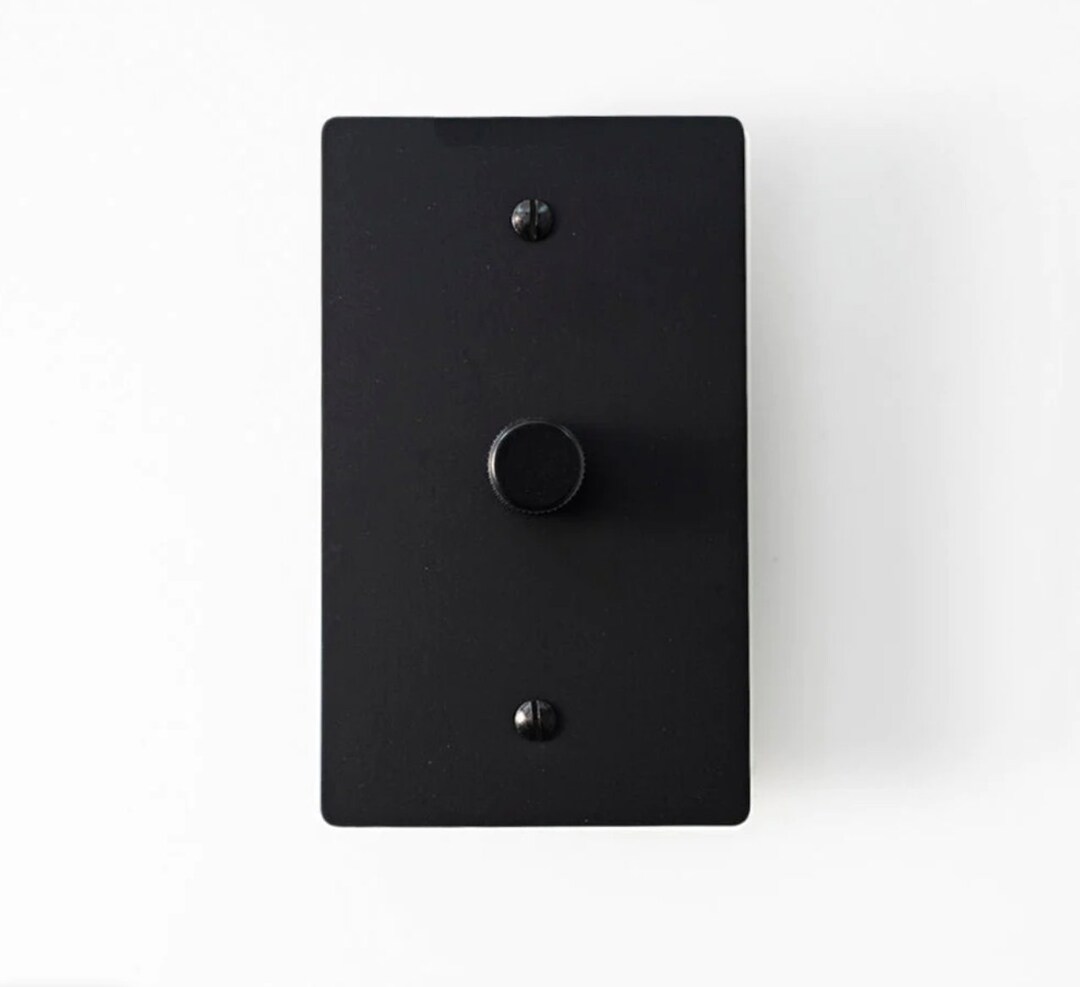 Matte Black Brass Knurled Dimmer Light Switch 1-gang - Etsy