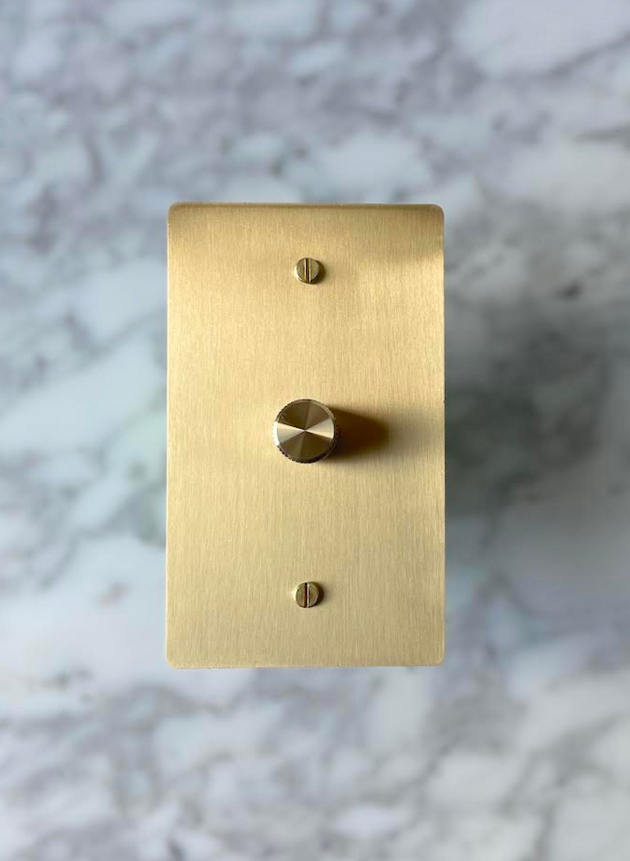 Satin Brass Knurled Metal Dimmer Light Switch 1-gang - Etsy