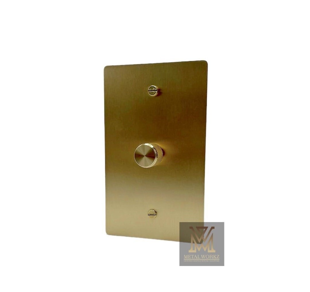 Satin Brass Knurled Metal Dimmer Light Switch 1-gang - Etsy