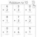 Addition to 10 Sums, Addition to 10 With Numbers 0-9, Preschool-2nd ...