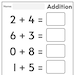 Back to School Printable Missing Addends Addition to 10 Math Worksheets ...