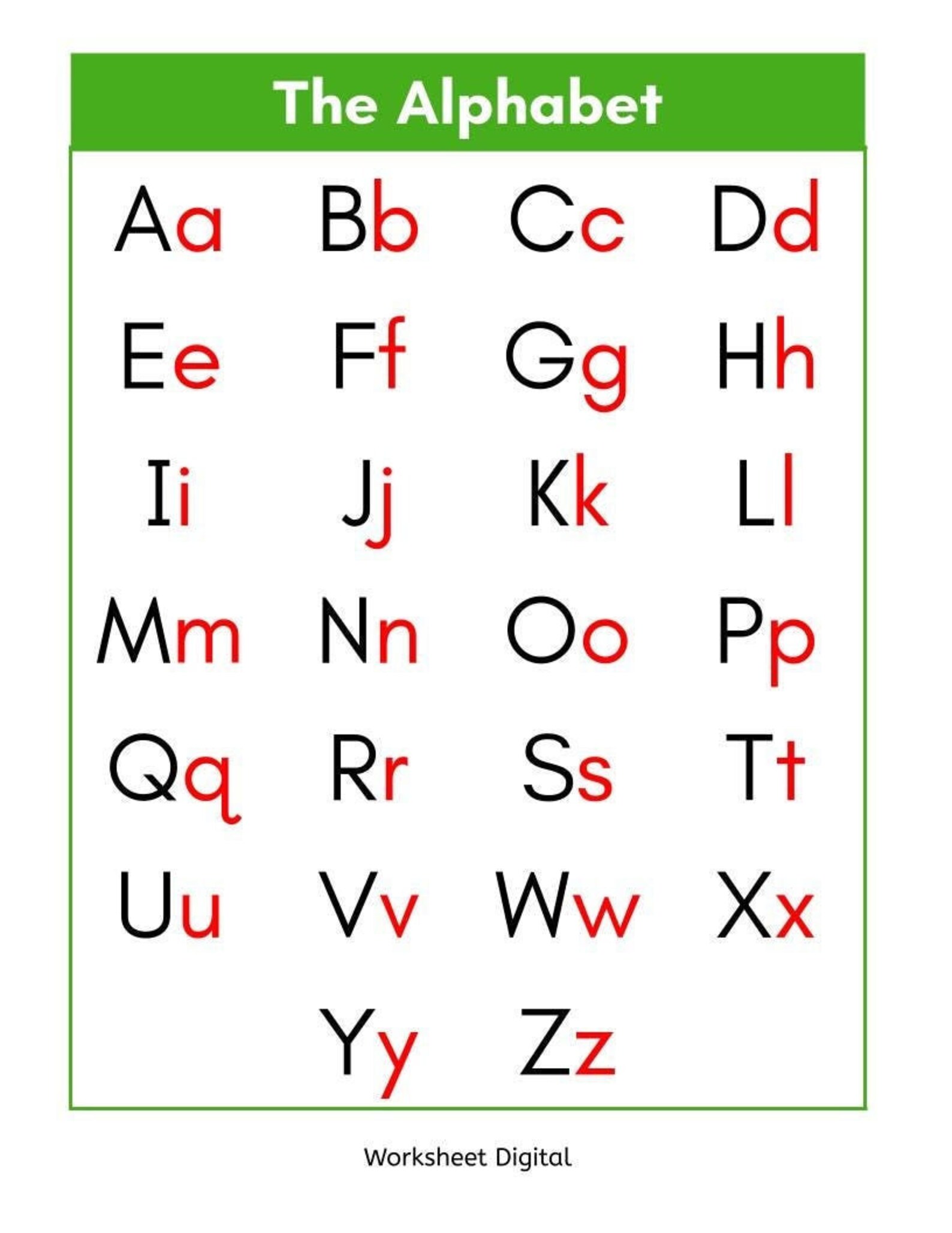 Kindergarten Worksheet, Alphabet Printable Worksheets, Preschool ...
