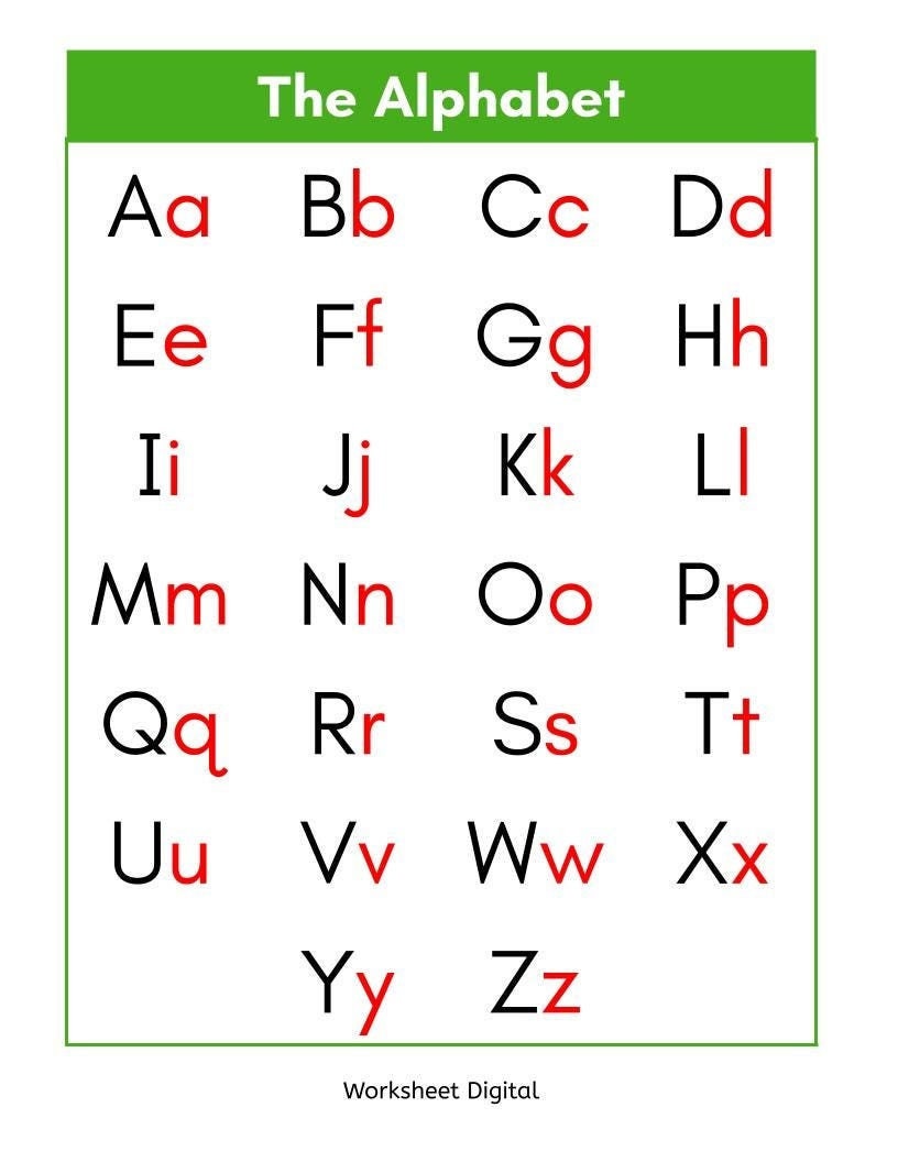 Kindergarten Worksheet, Alphabet Printable Worksheets, Preschool ...