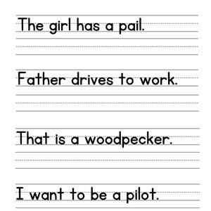 120 Sentence Writing Practice Worksheets, Printable Writing Sentences ...