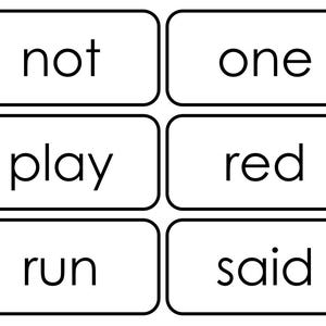 Printable Dolch Pre-kindergarten Sight Words Flashcards 40 Cards, Child ...