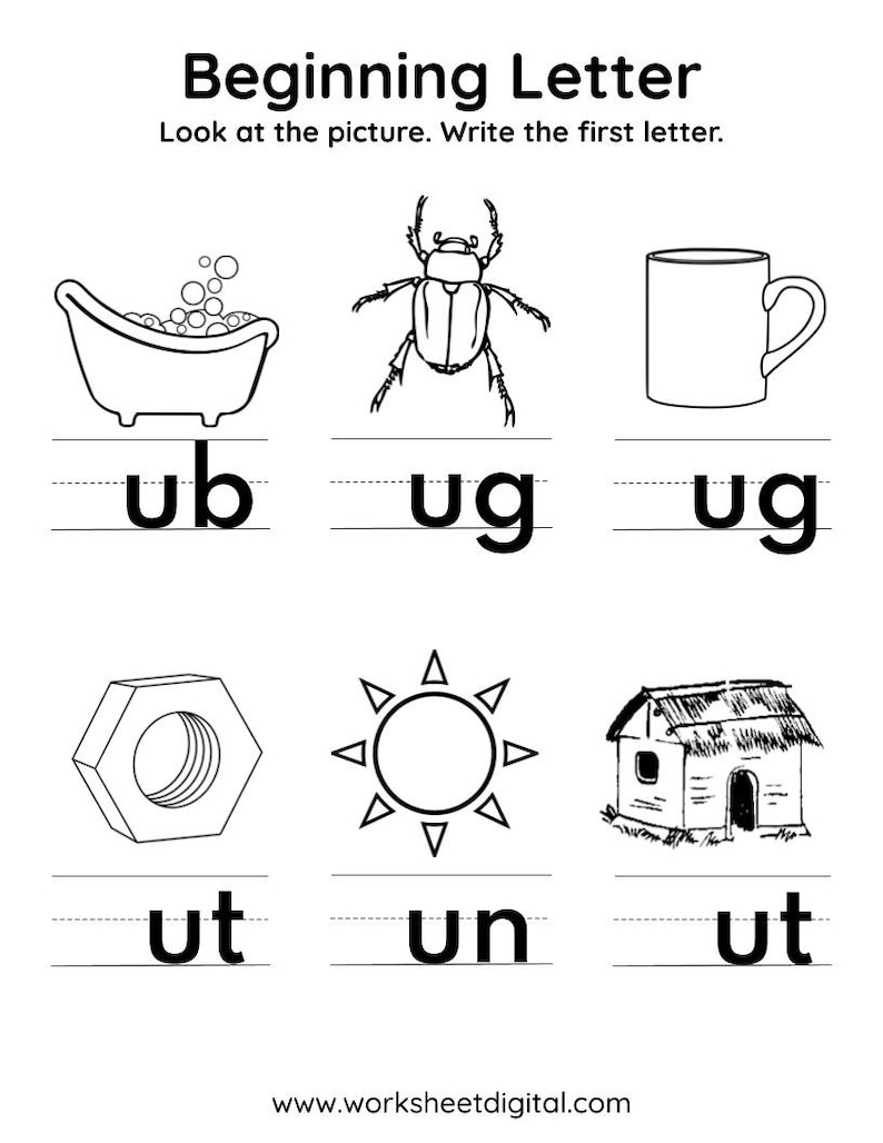 CVC Words Worksheets, Missing Letter Cvc Words Worksheets, CVC Short ...