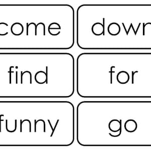 Printable Dolch Pre-kindergarten Sight Words Flashcards 40 Cards, Child ...