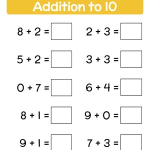 180 Printable Addition Subtraction Sums up to 10 Pdf Worksheets ...