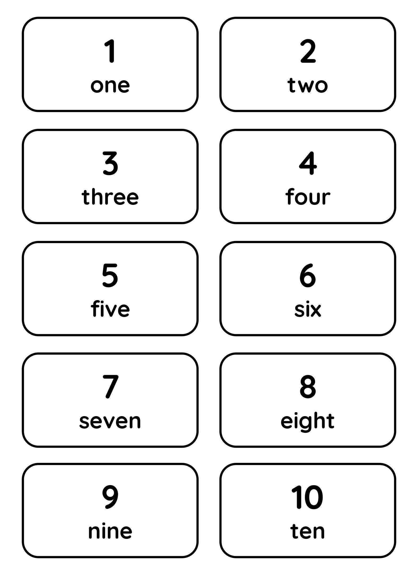 Numbers 1 100, Number Words Flash Cards, Printable Worksheet ...