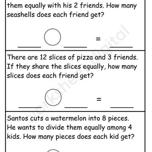 1st-2nd Grade Math Word Problems Worksheet (PDF) - Etsy