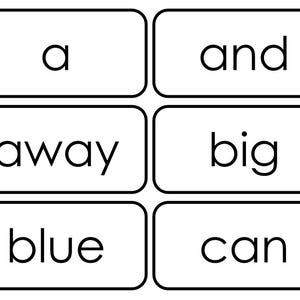Printable Dolch Pre-kindergarten Sight Words Flashcards 40 Cards, Child ...