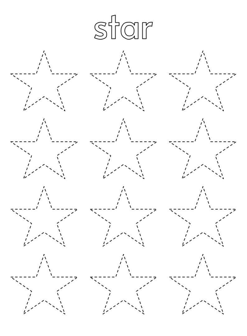 Shape Tracing Worksheet: Montessori Learning Activity (PDF) - Etsy
