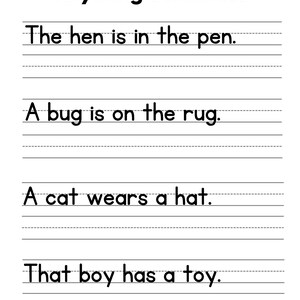 Rhyming Sentences Writing Worksheet: Grades 1-3 (PDF Download) - Etsy