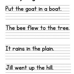 Rhyming Sentences Writing Worksheet: Grades 1-3 (PDF Download) - Etsy