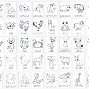 40 Cute Animals Printable Coloring Pages for Kids, Toddlers ...