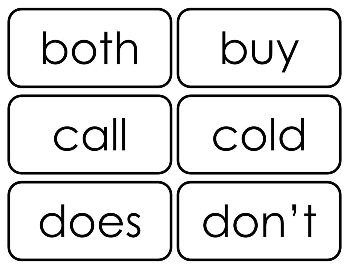 Dolch Second Grade Sight Words Flashcards 46 Cards, Child-friendly ...