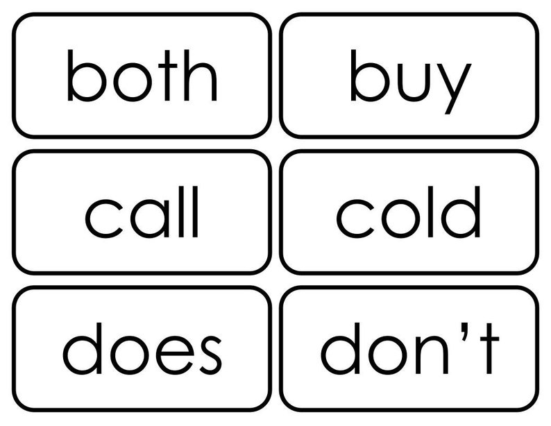 Dolch Second Grade Sight Words Flashcards 46 Cards, Child-friendly ...