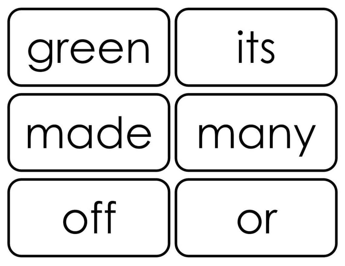 Dolch Second Grade Sight Words Flashcards 46 Cards, Child-friendly ...