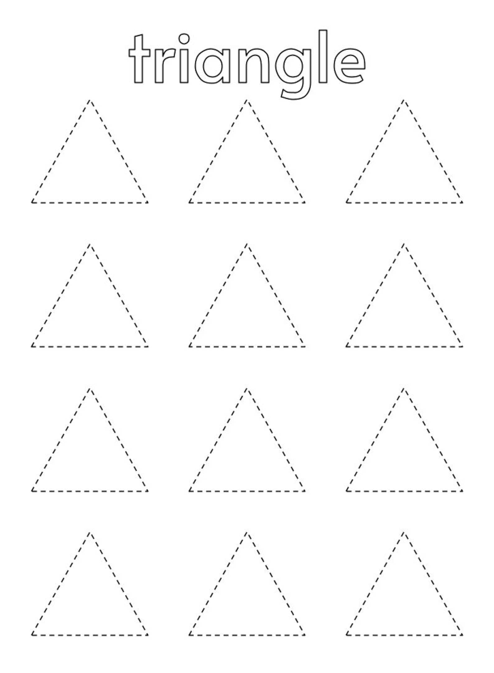 Shape Tracing Worksheet: Montessori Learning Activity (PDF) - Etsy