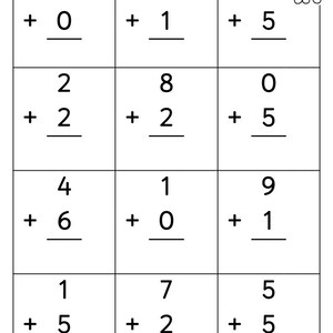 Addition to 10 Worksheets: Single Digit Math (PDF Download) - Etsy