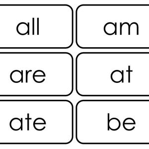 Printable Dolch Kindergarten Sight Words Flashcards 52 Cards, Child ...