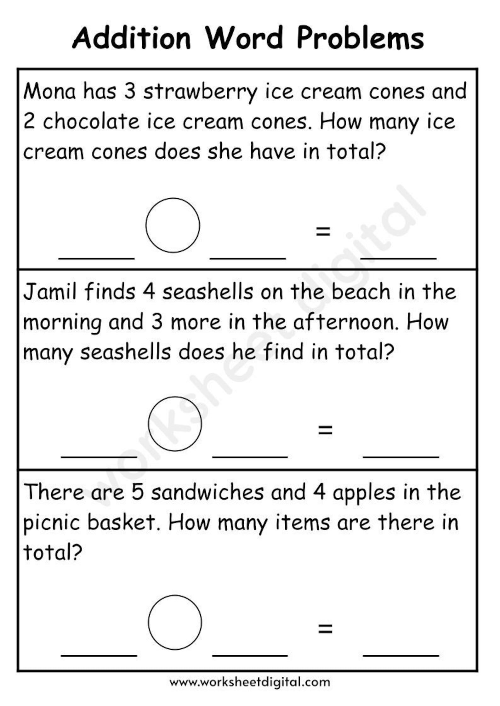 One Step Word Problems All Operations PDF, Word Problems Worksheet for ...