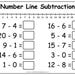 Number Line Subtraction Worksheets: Kindergarten & Preschool (PDF) - Etsy