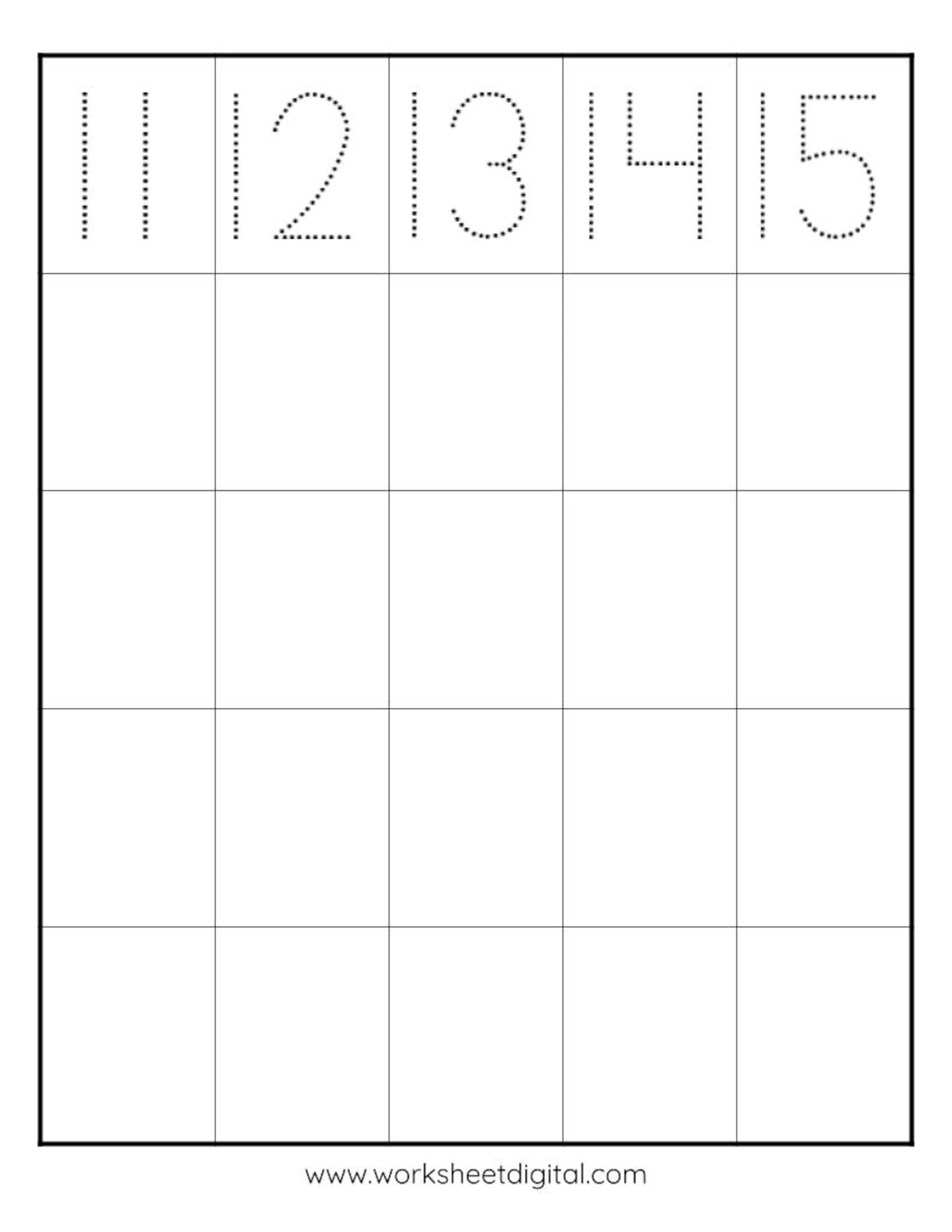 Number Tracing Worksheet: Kindergarten & Preschool Math (PDF Download ...