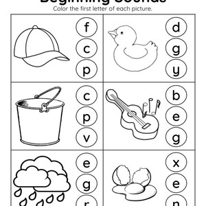 Beginning Sounds Printable Worksheets, Printable Worksheets, Homework ...