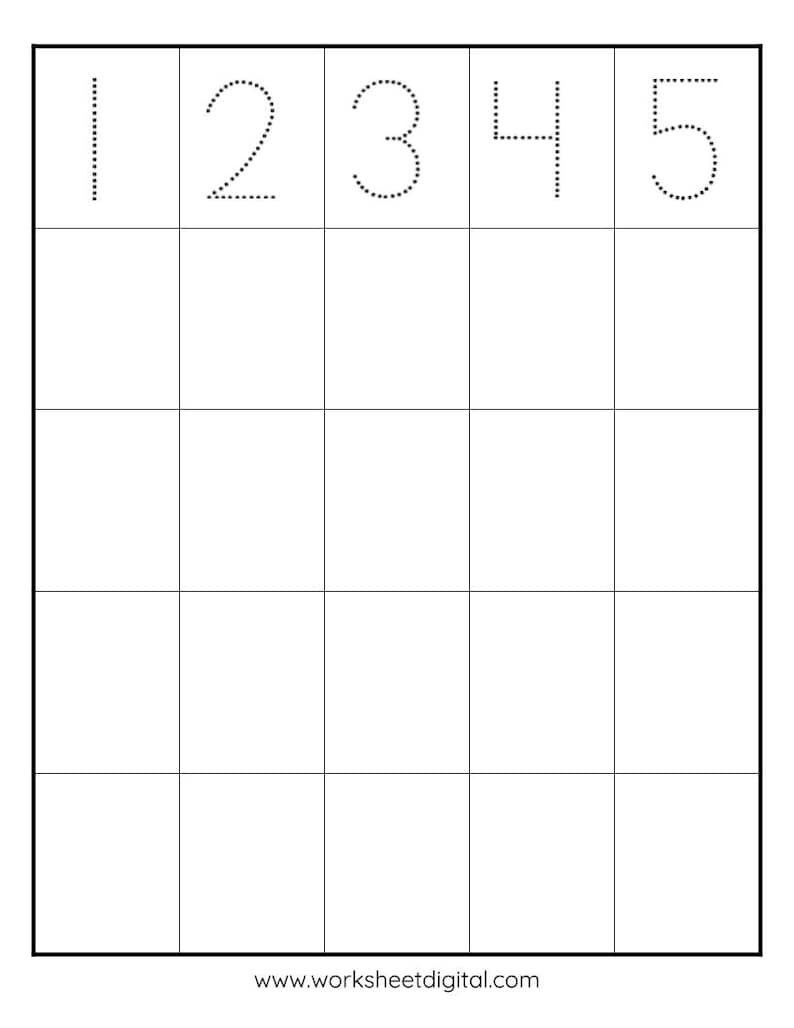 Number Tracing Worksheet: Kindergarten & Preschool Math (PDF Download ...