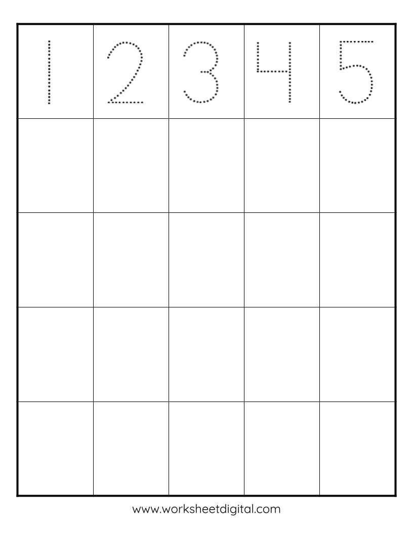 Number Tracing Worksheet: Kindergarten & Preschool Math (PDF Download ...