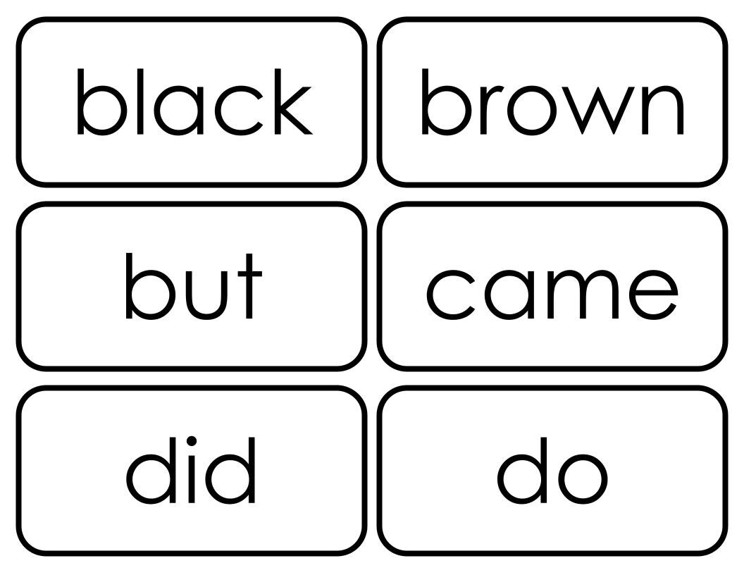 Printable Dolch Kindergarten Sight Words Flashcards 52 Cards, Child ...