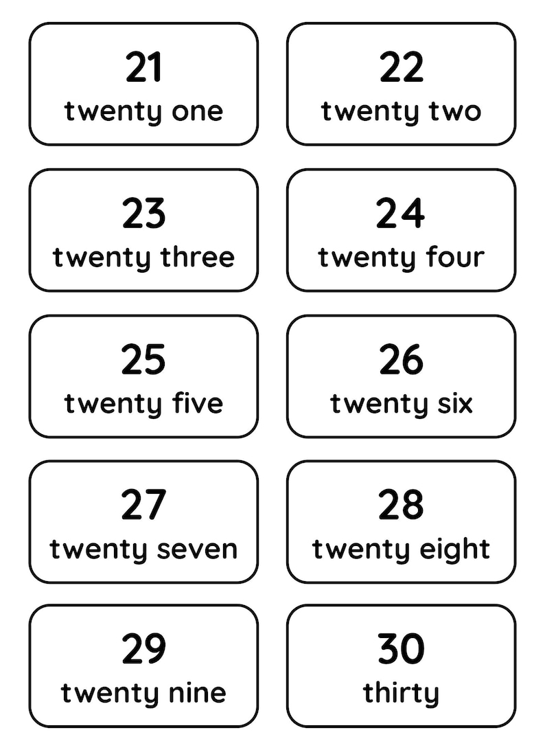 Numbers 1 - 100, Number Words Flash Cards, Printable Worksheet ...