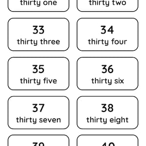 Numbers 1 - 100, Number Words Flash Cards, Printable Worksheet ...