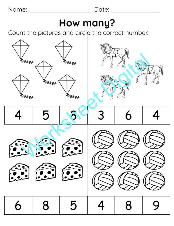 Hoja De Trabajo Para Volver A Contar Primer Grado