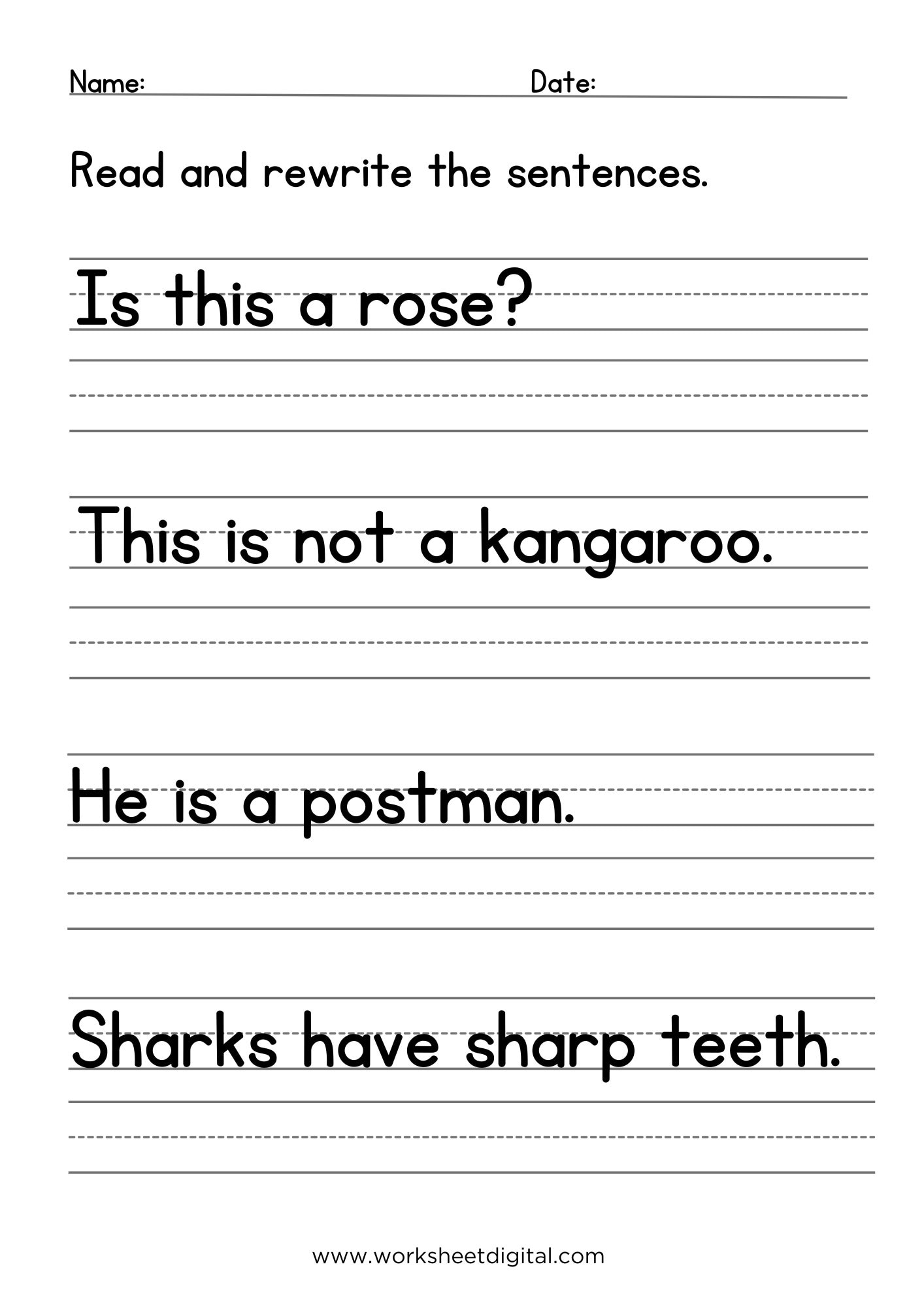 Sentence Writing Practice Worksheets: 1st-3rd Grade ELA (PDF Pattern ...