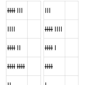 Numbers 1 - 20, Number Words and Tally Marks Printable Worksheet Kindergarten Homeschool Busy ...