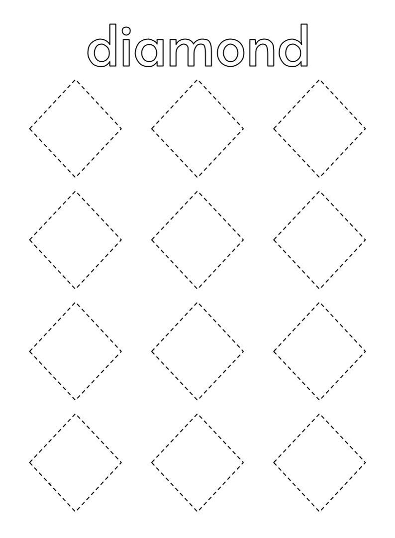 Shape Tracing Worksheet: Montessori Learning Activity (PDF) - Etsy