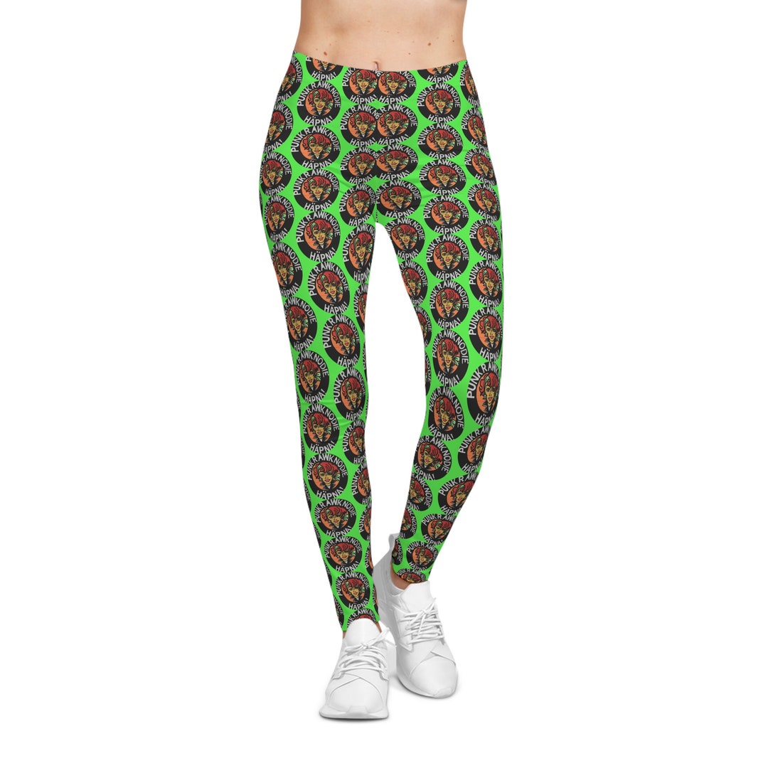 Ramona the Pretty Punk Rock Girl in Lime Green Leggings With Punk Rock ...