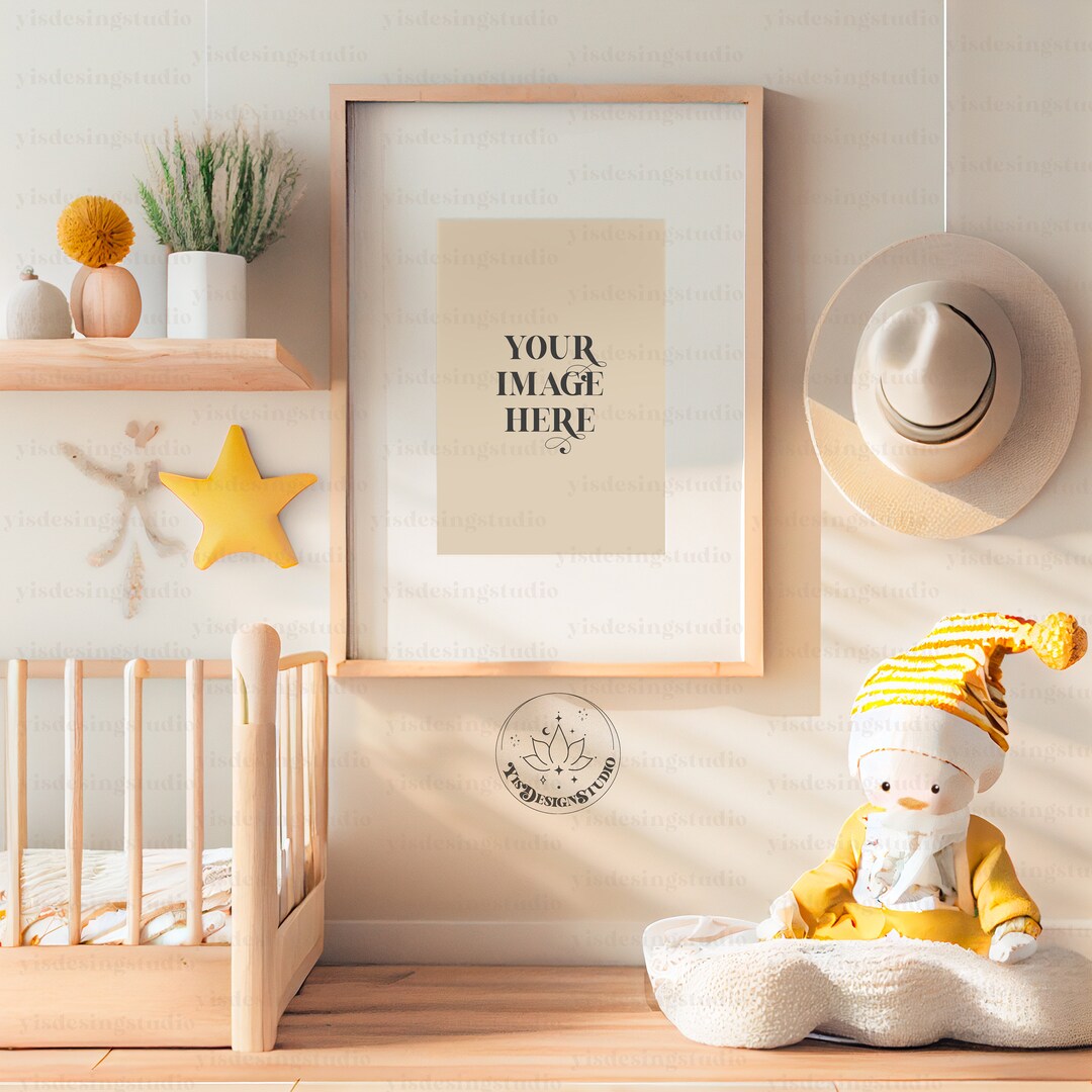 1 Nursery Mockup Wall Frame Baby's Room Frame Mockup - Etsy