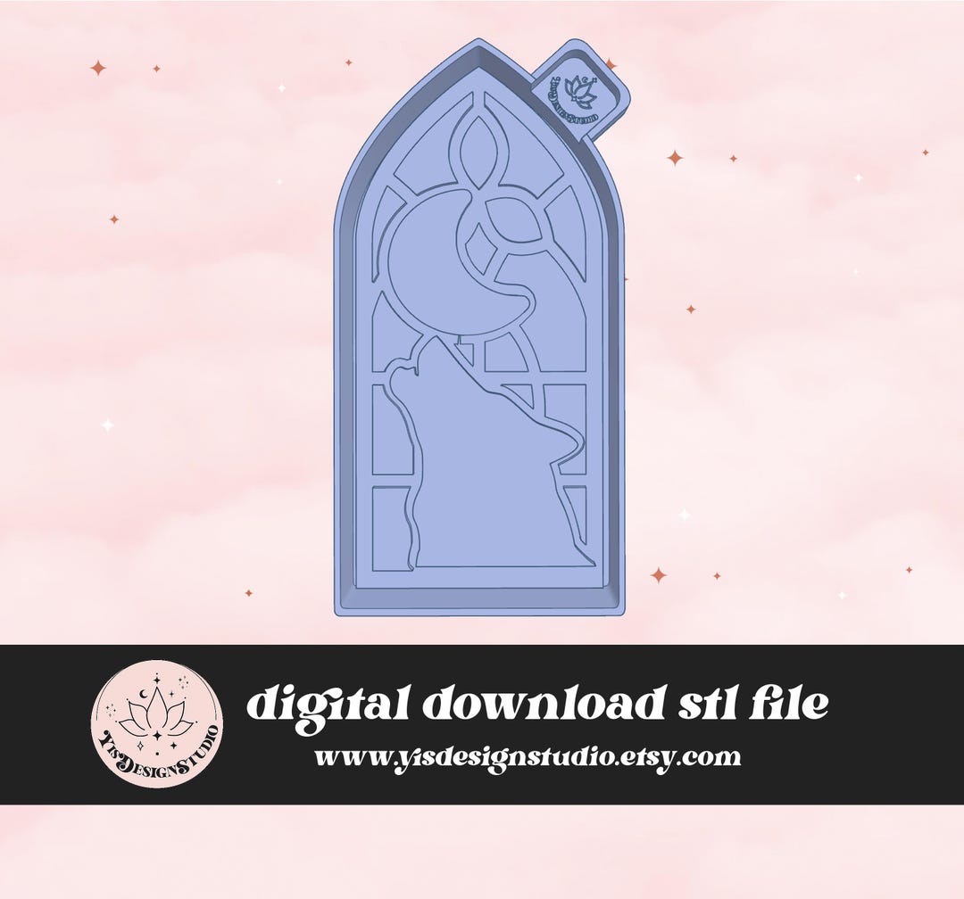 Wolf Gothic Window Wax Melt Mold STL File (digital Download) - Etsy