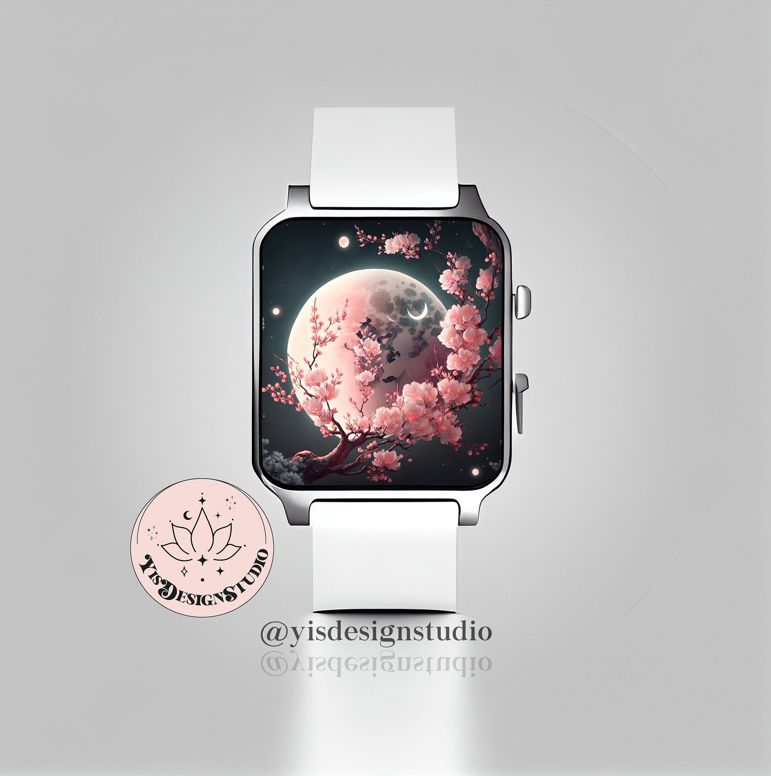 Cherry Blossom Apple Watch Wallpaper: Floral Watch Face (digital ...