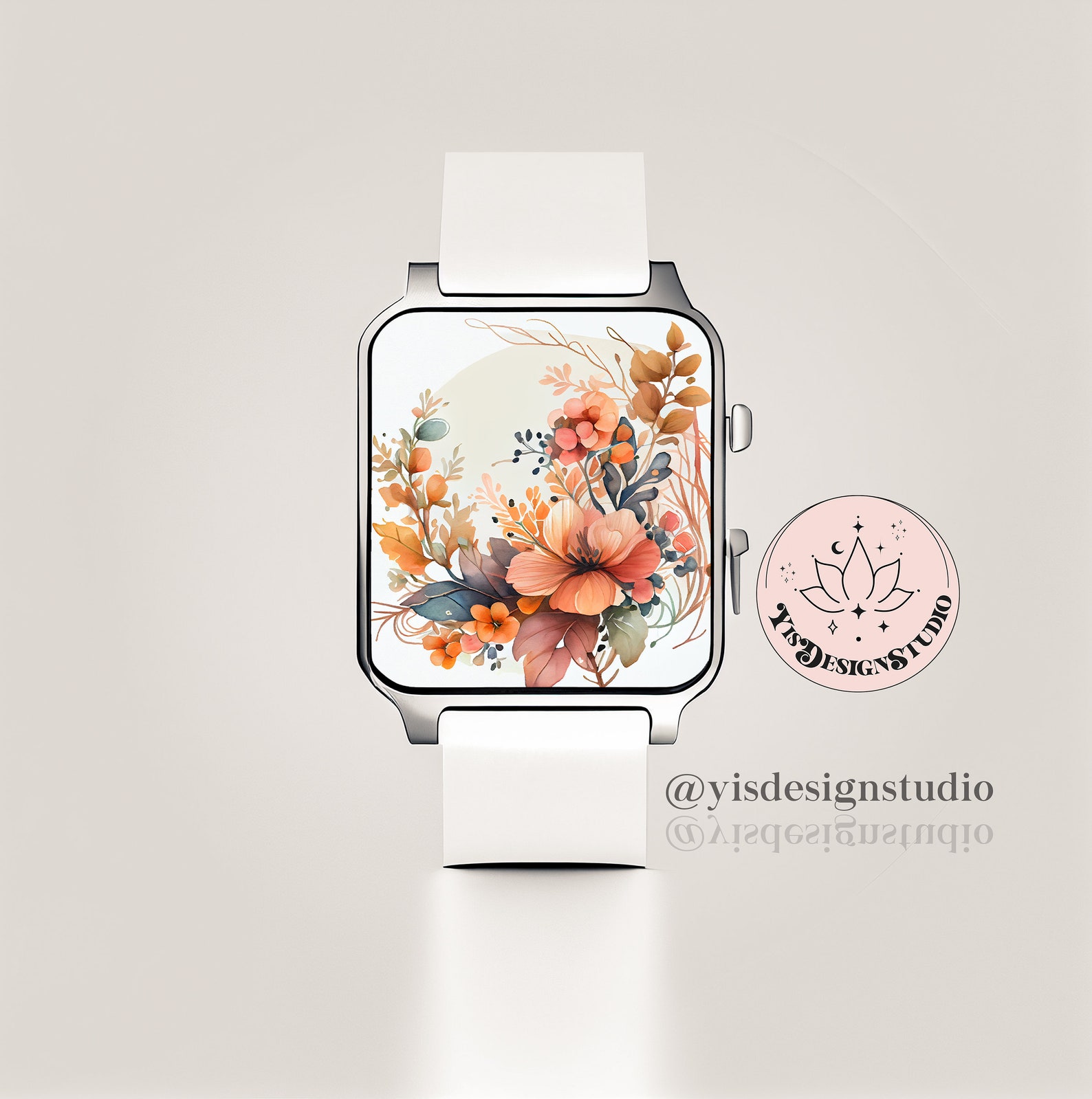 Boho Flowers Watch Wallpaper Watch Background Apple Watch - Etsy