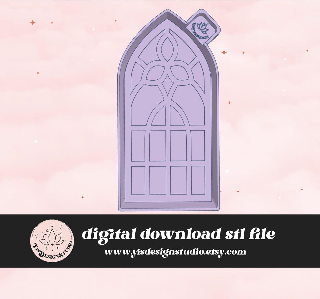 Gothic Window Snap Bar Mold: 3D Printable STL File (digital Download ...