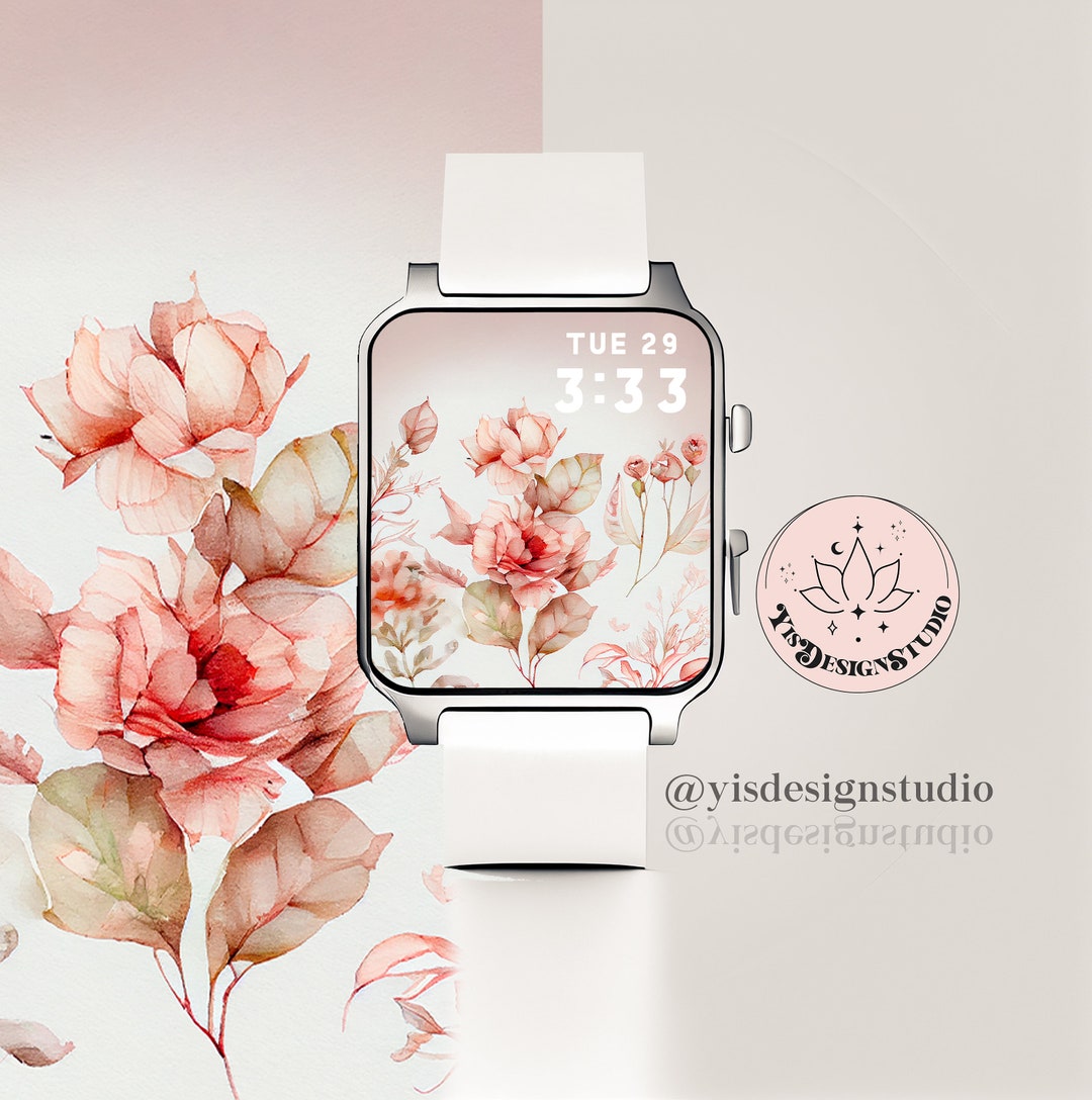 Apple Watch Screensaver, Boho Flowers Minimal, Apple Face Wallpaper ...