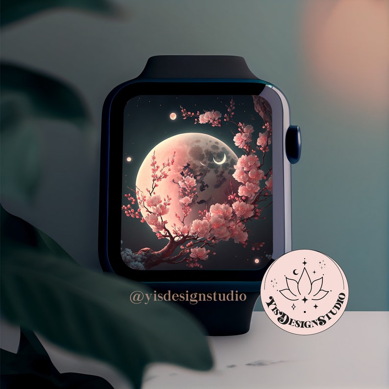 Cherry Blossom Apple Watch Wallpaper Watch Background Apple - Etsy